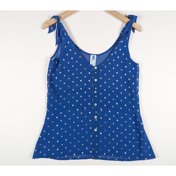 Moonlight Bridal | Tops | Moonlight Boutique Tank Women Small Blue Gold ...
